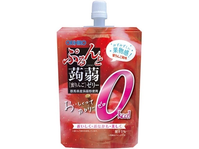 オリヒロプランデュ 蒟蒻ゼリー０ｋｃａｌ蜜りんご１３０ｇ ×48 【全国送料無料】(沖縄・離島は別途)