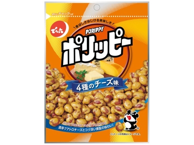 でん六 ポリッピー ４種のチーズ味７５ｇ ×48 【全国送料無料】(沖縄・離島は別途)