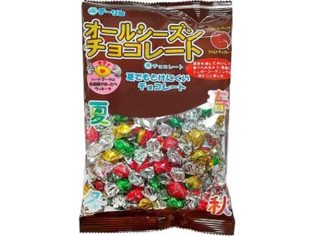 チーリン製菓 オールシーズンチョコ８０ｇ ×24 【全国送料無料】(沖縄・離島は別途)