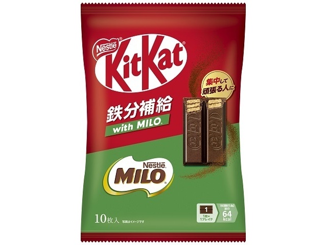 キットカット 鉄分補給ｗｉｔｈＭＩＬＯ１０枚   ×12 【全国送料無料】(沖縄・離島は別途)