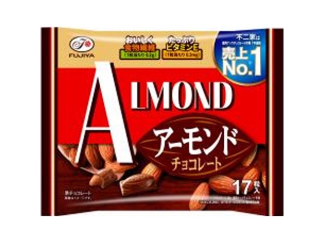 不二家 アーモンドチョコレート１７粒 ×18 【全国送料無料】(沖縄・離島は別途)