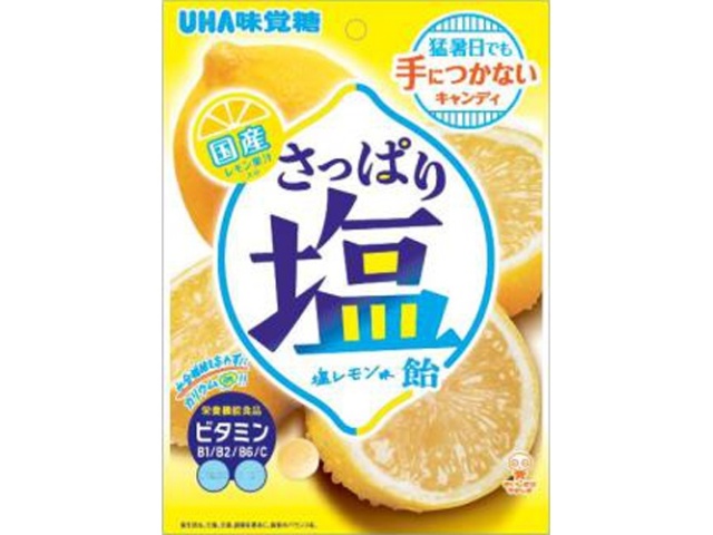 味覚糖 さっぱり塩飴塩レモン味６４ｇ ×72 【全国送料無料】(沖縄・離島は別途)