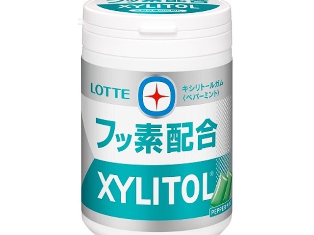 ロッテ キシリガムフッ素配合ペパーミント １２５ｇ ×36 【全国送料無料】(沖縄・離島は別途)