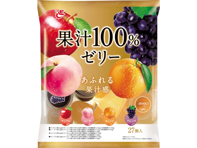 エース 果汁１００％ゼリー ２７個   ×16 【全国送料無料】(沖縄・離島は別途)