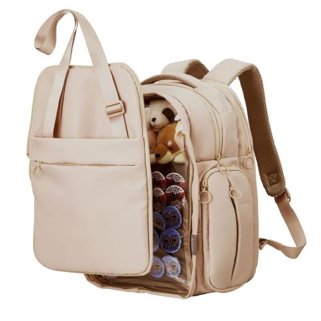 リュック バックパック 痛バッグ Mサイズ ビジネス 推し活 2Way使用 撥水加工 グレージュ エレコム BM-OGBP02MGY【送料無料】 (BMOGBP02MGY)