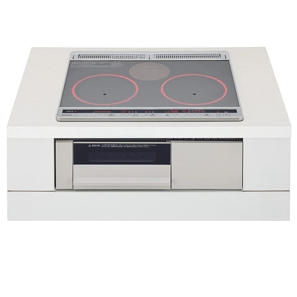 2口IH+ラジエント 鉄・ステンレス対応 ビルトインタイプ IHクッキングヒーター(シルバー/ライトグレー/幅60cm/200V) パナソニック KZ-K32EST【送料無料】 (KZK32EST) 【納期目安：１週間】