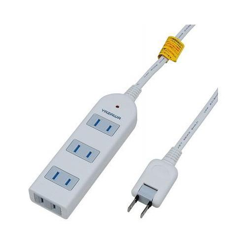 【5個セット】 雷ガード付延長コード・タップ4個口 ヤザワ Y02KS401WHX5【送料無料】 【納期目安：１週間】