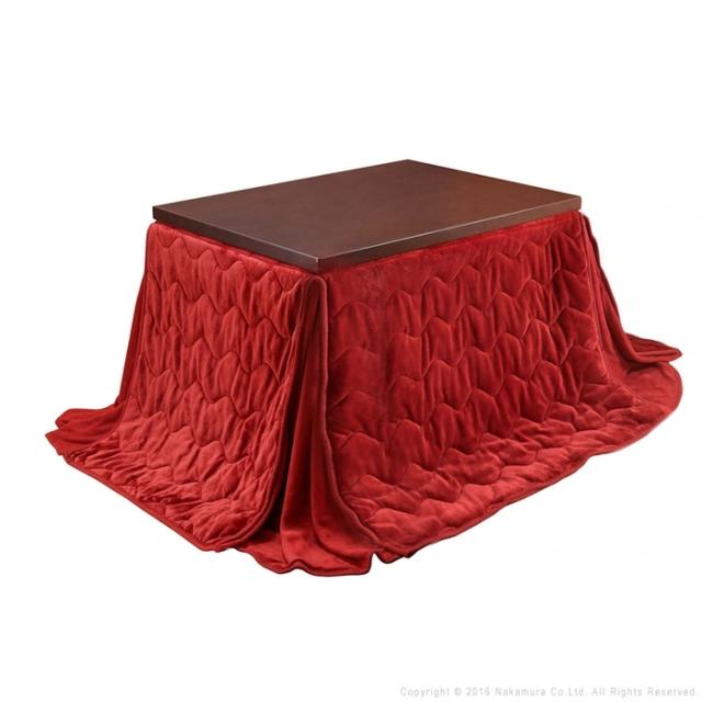 6段階に高さ調節できるダイニングこたつ〔スクット〕 105x80cm+専用こたつ布団 2点セット SAI 彩 コタツ 長方形 (ブラウン-レンガ×ブラウン) ナカムラ i-1100138brrg【送料無料】 (i1100138brrg)