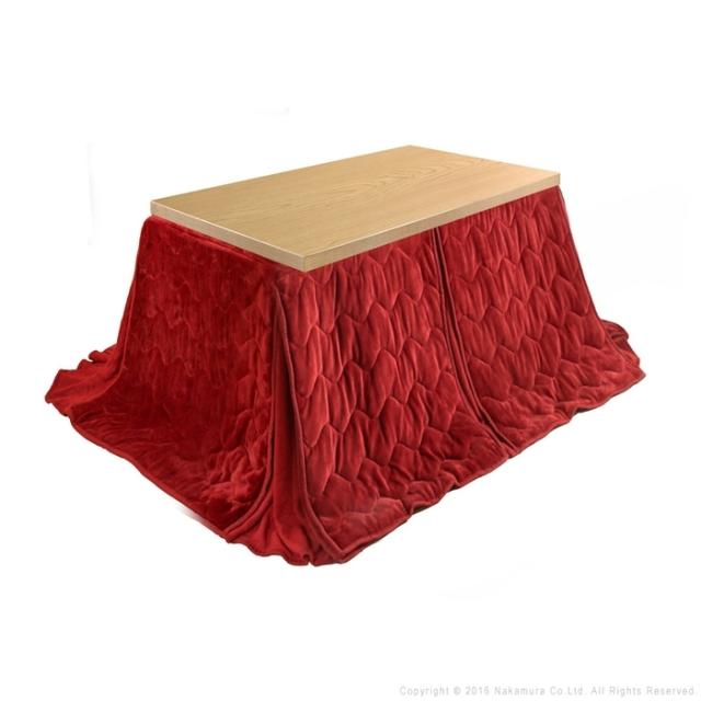 6段階に高さ調節できるダイニングこたつ〔スクット〕 150x90cm+専用こたつ布団 2点セット SAI 彩 コタツ 長方形 (ナチュラル-レンガ×ブラウン) ナカムラ i-1100140narg【送料無料】 (i1100140narg)