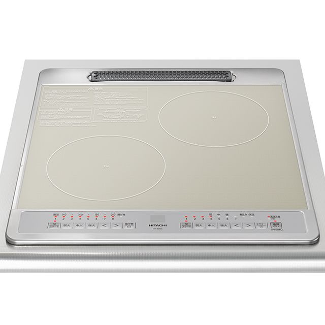 IHクッキングヒーター 大火力でおいしく調理、左3.0kW、右2.0kW (シルバー) 日立 HT-40SC【送料無料】 (HT40SC) 【納期目安：３週間】