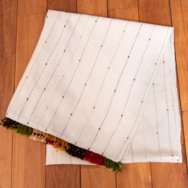 【送料無料】 ブジョーディ村の手織りショール / ストール マフラー ブランケット カッチ 刺繍 TIRAKITA(ティラキタ) ドゥパッタ スカーフ レディース エスニック衣料 アジアンファッション エスニックファッション