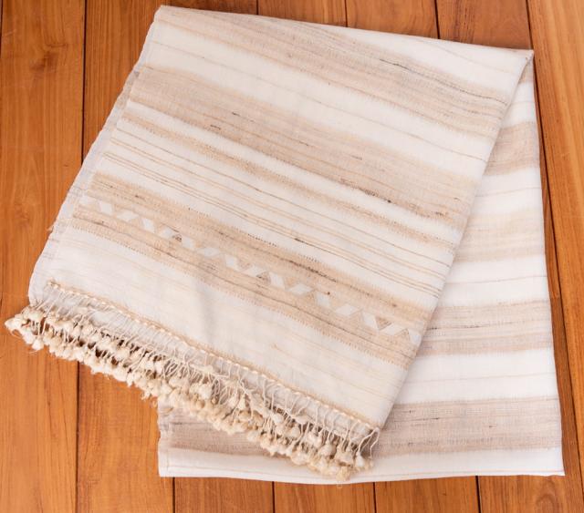 【送料無料】 【1点もの】ブジョーディ村の手織りショール / ストール マフラー ブランケット カッチ 刺繍 TIRAKITA(ティラキタ) ドゥパッタ スカーフ レディース エスニック衣料 アジアンファッション エスニックファッション