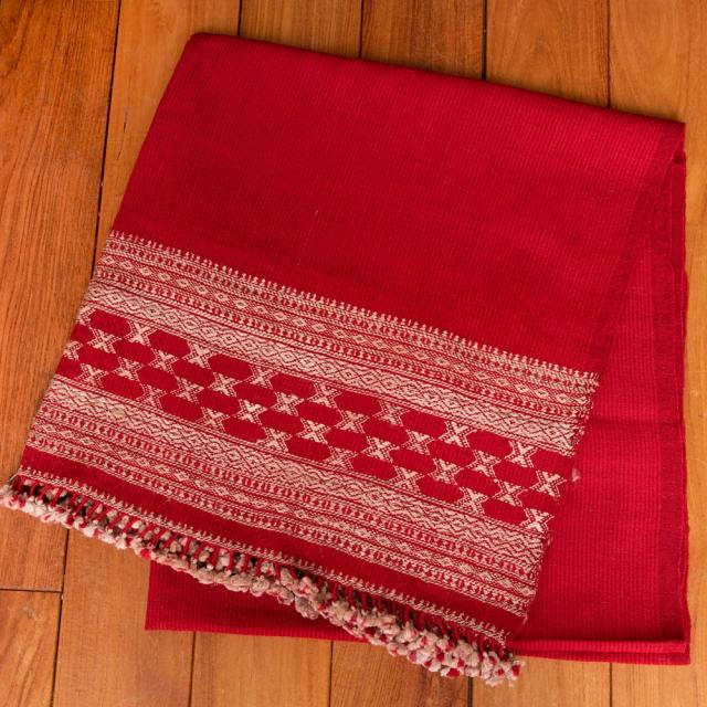 【送料無料】 【1点もの】ブジョーディ村の手織りショール / ストール マフラー ブランケット カッチ 刺繍 TIRAKITA(ティラキタ) ドゥパッタ スカーフ レディース エスニック衣料 アジアンファッション エスニックファッション