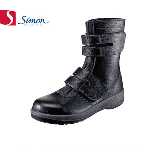 安全靴 ブーツ シモン Simon 7538黒 1140200、1140202 マジックテープ JIS規格