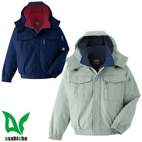 防寒ジャンパー Asahicho 旭蝶繊維 ブルゾン(裾シャーリング) E48000 作業着 防寒 作業服