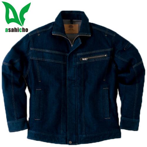 作業服 デニム ジャケット Asahicho 旭蝶繊維 K120 作業着 通年 秋冬 おしゃれ 人気 かっこいい 高品質 日本製 軽量ストレッチ メンズ レディース ブルゾン 上着 ストレッチデニム