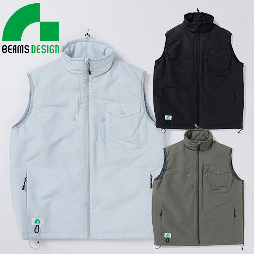 防寒ベスト 桑和 SOWA  BEAMS DESIGN 防寒ベスト 8614-06 作業着 防寒 作業服 カッコいい タウンユース アウトドア スポーツ カジュアル