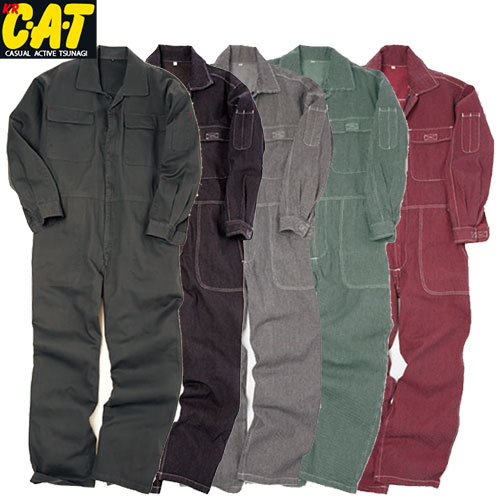 作業服 デニムツナギ クレヒフク KURE CAT長袖ツナギ 1610 作業着 通年 秋冬