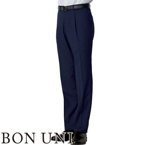 パンツ スラックス ズボン 制服 ユニフォーム ボンユニ BONUNI ボストン ワンタックスラックス 12118-19 飲食店 メンズ レストラン カフェ おしゃれ かっこいい