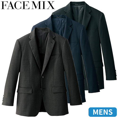 ジャケット 制服 ユニフォーム スーツ FACEMIX フェイスミックス メンズレギュラーストレッチジャケット（ストライプ） FJ0011M 飲食店 フォーマル メンズ ホテル レストラン ブライダル おしゃれ かっこいい