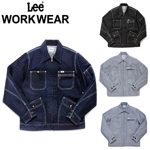 作業服 レディース 女性 Lee レディスジップアップジャケット LWB03001 作業着 通年 秋冬 デニム おしゃれ シンプル スタイリッシュ