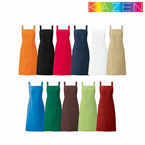 胸当てエプロン X型 たすき掛け クロス KAZEN カゼン 胸当てエプロン APK499-4、APK499-5、APK499-7、APK499-8、APK499-10、APK499-12 ...