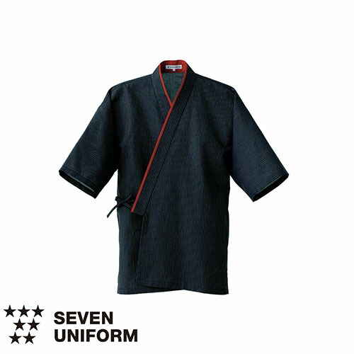 作務衣 和風 甚平 じんべい セブンユニフォーム 作務衣上衣[兼用] EA3034-1 飲食店 制服 ユニフォーム 居酒屋 旅館 和食店 蕎麦屋 割烹 おしゃれ かわいい かっこいい