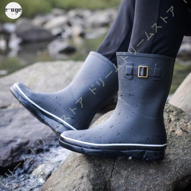 作業靴 メンズ レインブーツ 雨靴 ラバー ラバーブーツ 長ぐつ 男性用 無地 撥水 大きいサイズ 梅雨対策 防水シューズ 短靴 厚底 エンジニア 蒸れにくい