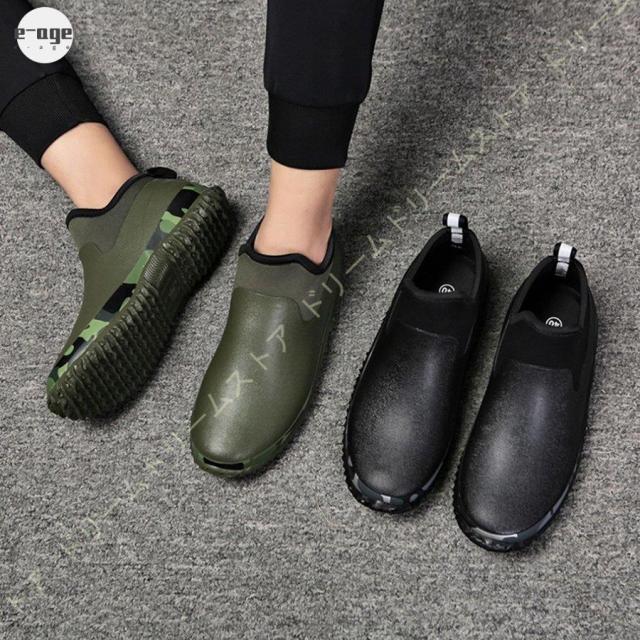 レインブーツ メンズ ショート 長靴 防寒 軽量 防水 防滑 雨靴 おしゃれ アウトドア 作業靴 ショートブーツ 梅雨対策 雨靴 歩きやすい 豪雨対策 滑り止め