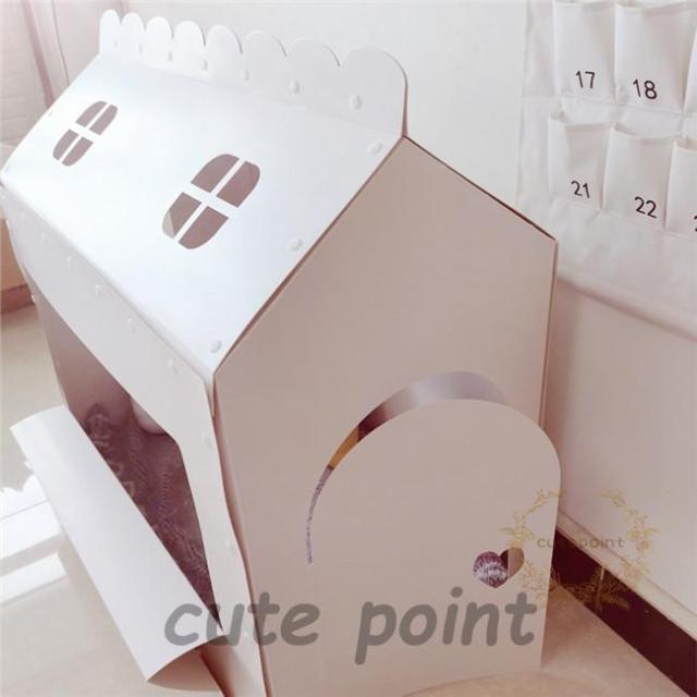 ダンボールオンリーハウス白|段ボール おもちゃ 子供用 キッズ 子供用