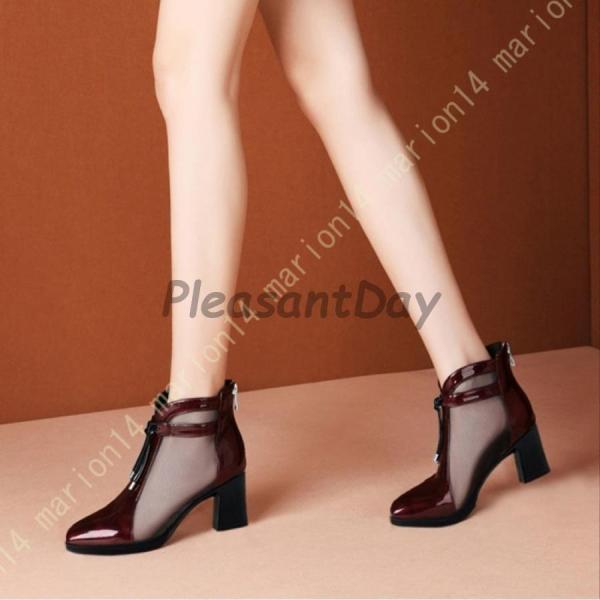 ブーツサンダル 大きいサイズ サンダル レディース チャンキーヒール 6