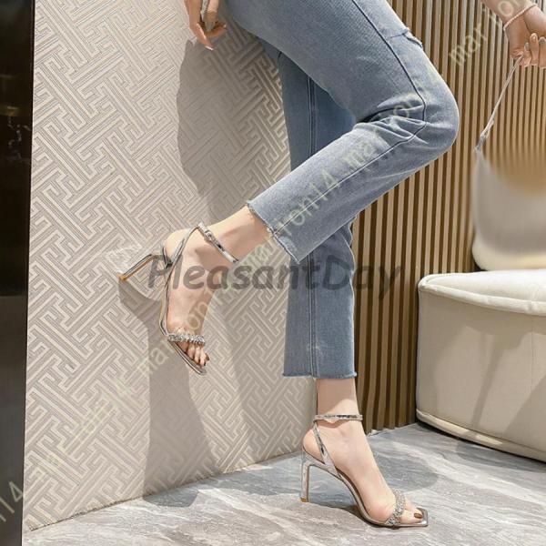 サンダル ピンヒール ハイヒール ストラップサンダル レディース きれいめ 美脚 シンプル 黒 白 トングサンダル 痛くない 疲れにくい ヒールサンダル