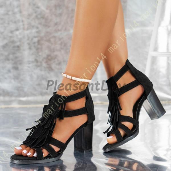 グラディエーター サンダル チャンキーヒール ブーツサンダル レディース 歩きやすい 疲れない ぺたんこ ジッパー レディースサンダル 大きいサイズ 靴 美脚