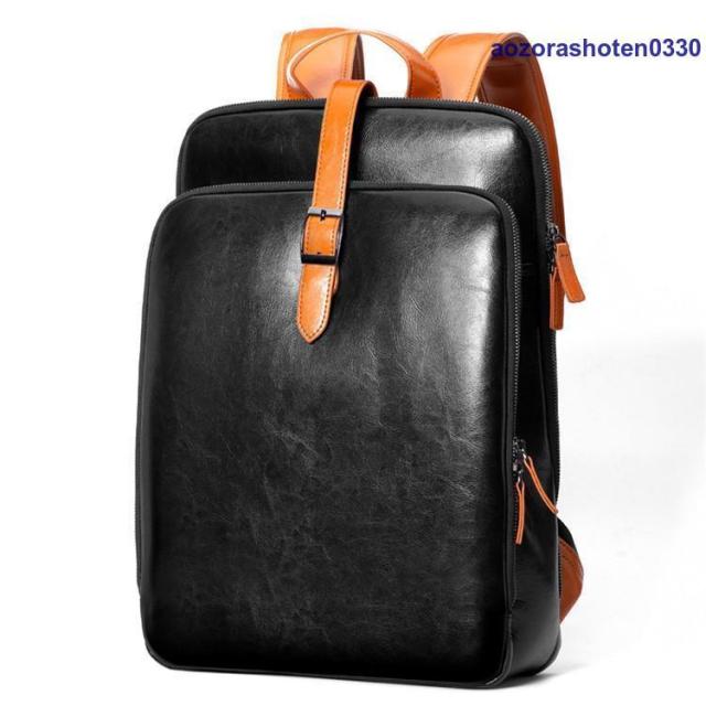 リュック メンズ リュックサック 本革 牛革 デイパック ビジネス バックパック レザー 通勤通学 旅行 出張 アウトドア 自転車鞄 カバン 男女兼用