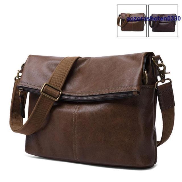 本革 メッセンジャーバッグ ショルダーバッグメンズ 斜めがけ 2way ビジネスバッグ 通勤バッグ カバン 牛革 通勤通学 カジュアル アウトドア