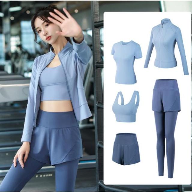 スポーツウェア レディース セット 細見せ トレーニングウェア 上下 ランニング ウェア 可愛い フィットネスウェア おしゃれ