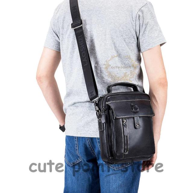 ショルダーバッグ メンズバッグ 縦型 本牛革 斜め掛け 肩掛け 大容量 通勤 20代 30代 40代 50代 プレゼント ギフト 父の日 彼氏 耐摩設計 牛革 2way