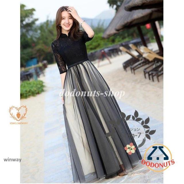 パーティードレス 20代 30代 40代 50代 結婚式 ワンピース 大きいサイズ 袖あり フォーマル ロングワンピース膝丈お呼ばれ ドレス 服装 服 女性 二次会 親族