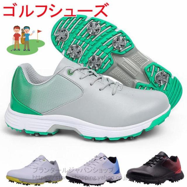 ゴルフシューズ メンズ　幅広 スパイク鋲 おしゃれ 大きいサイズ 4E 　ソフトスパイク 軽量 動きやすい 通気 耐久 耐滑 練習場 ビジネス ギフト退職祝い