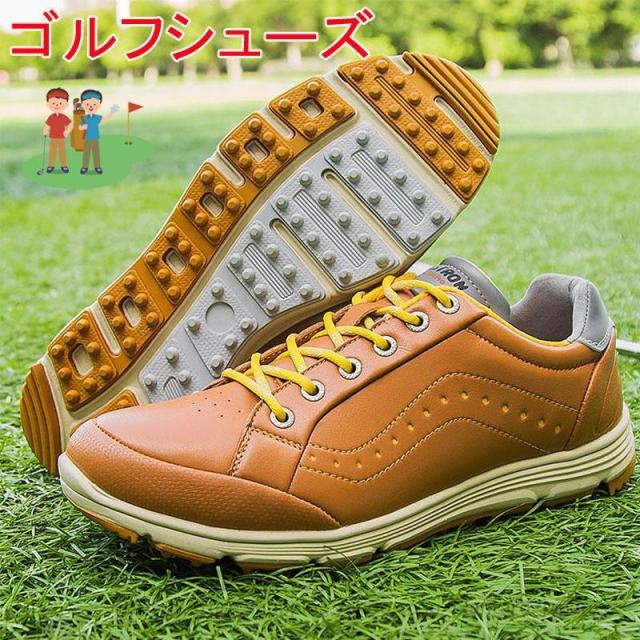 ゴルフシューズ メンズ おしゃれ 大きいサイズ 4E 幅広 ビジネスシューズ ソフトスパイク 軽量 動きやすい 通気 耐久 耐滑 練習場 プレゼント 父の日 退職祝い