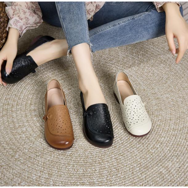 レディース 革 シューズ ぺたんこ 革靴 コンフォート やわらか 歩きやすい 履きやすい