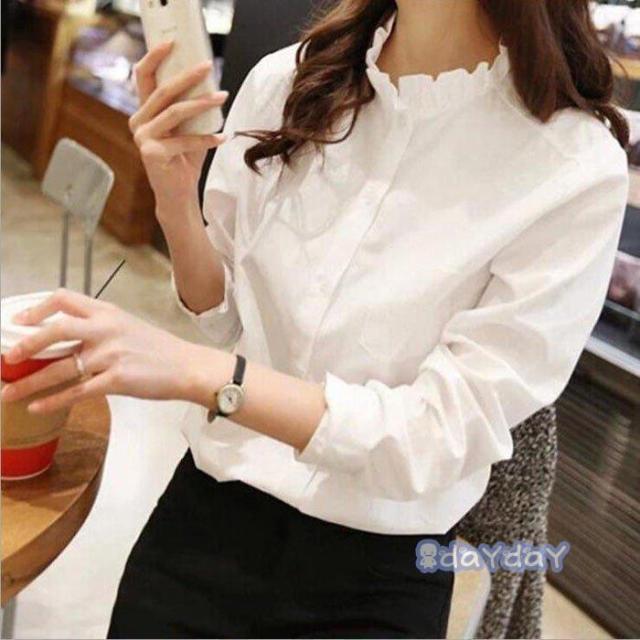 シフォンブラウス オフィス 長袖 ボタンシャツ カジュアル ブラウス トップス レディース ゆったり シャツブラウス 2021春夏新作 フォーマル