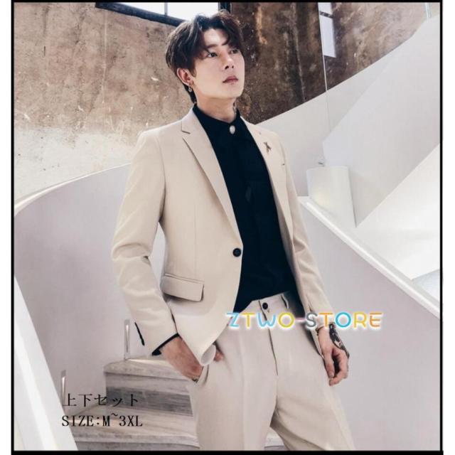 上下セットスーツ 1つボタンスーツ タキシードスーツ メンズスーツ フォーマルスーツ 披露宴 お洒落 結婚式 二次会 成人式 卒業式 就職活 ビジネススーツ 新作