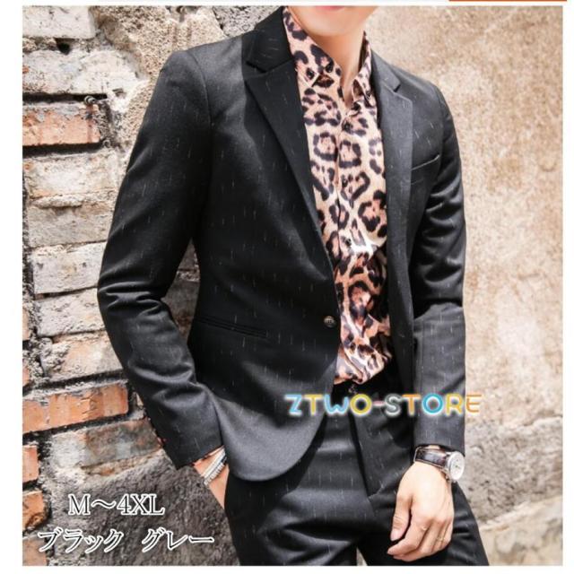 カッコイイ メンズスーツ 上下セットスーツ タキシードスーツ 1つボタンスーツ フォーマルスーツ 結婚式 二次会 成人式 卒業式 就職活 ビジネススーツ 披露宴