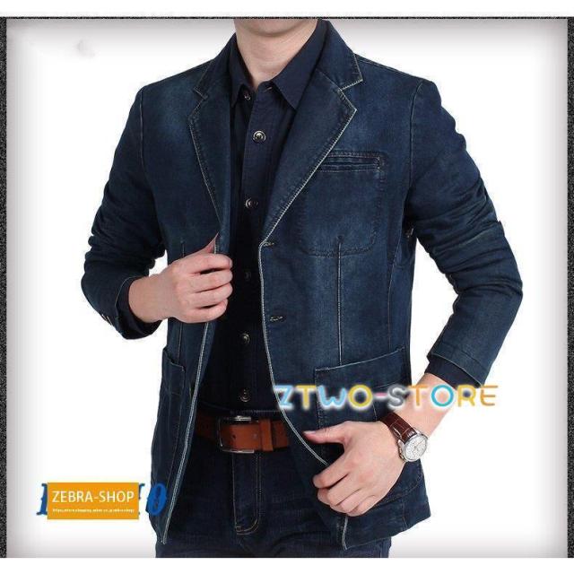 テーラードジャケット デニムジャケット メンズ 無地 スーツ アウター メンズ コート サマージャケット ブレザー スーツ テーラード 秋物 秋 冬
