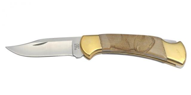 マンモス牙ハンドル　バッファロー彫刻 112MBU