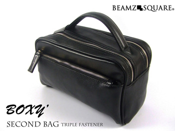 セカンドバッグ 牛革製BOXYスタイル 送料無料