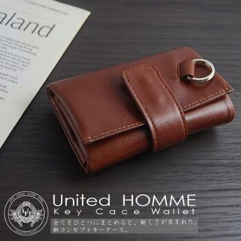 スムースレザーマルチキーケース UH 1098 1 キーケースに財布機能をプラス United HOMME 送料無料