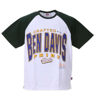 大きいサイズ BEN DAVIS カレッジラグラン半袖Tシャツ 3L 4L 5L 6L MC835191-79083 ラッピング可 送料無料 即日発送