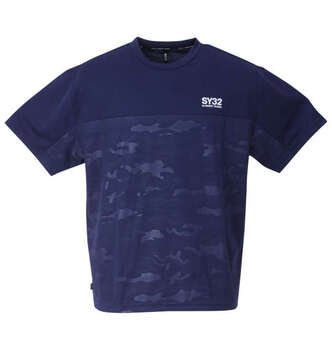 大きいサイズ SY32 by SWEET YEARS エクスチェンジエンボスカモ半袖Tシャツ 3L 4L 5L 6L ラッピング可 送料無料 即日発送